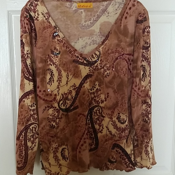 Masala | Tops | Cotton T Shirt In Pretty Earth Tones | Poshmark